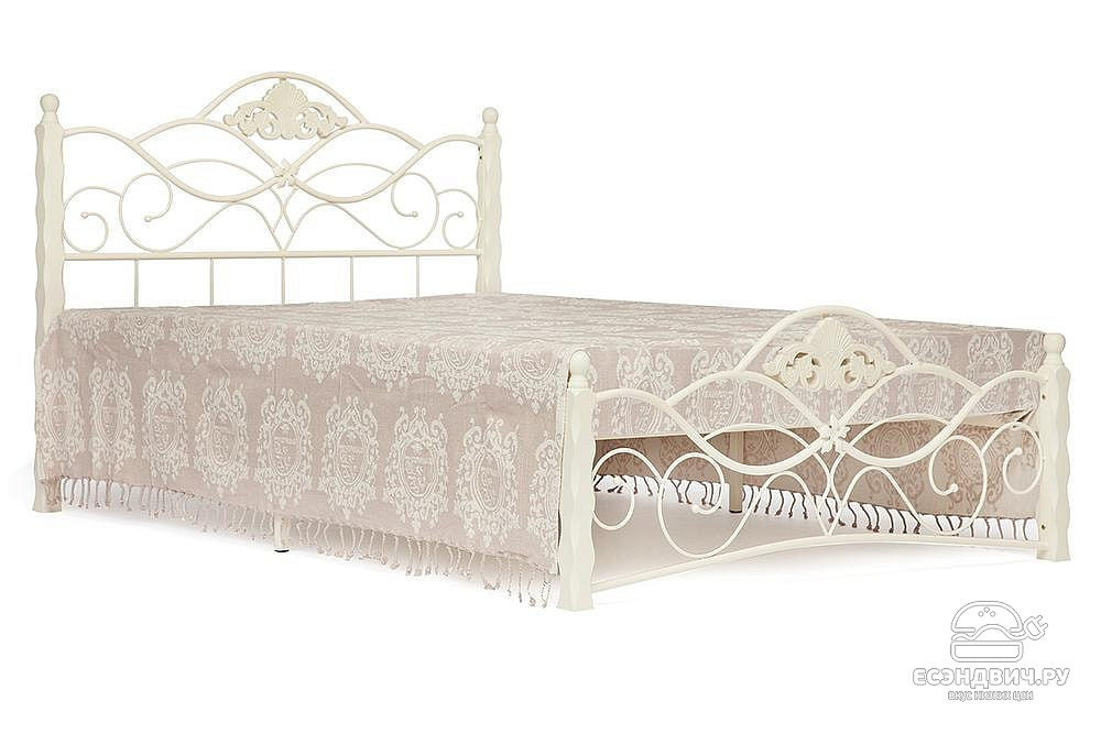 Кровать 1200 "Кайди" (Металл Белый/Дерево цвет Белый) Tch/10387. Купить ...