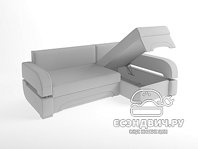 Диван угловой (универс.угол) Диего (Рогожка Savana Grey/Экокожа Marvel ...