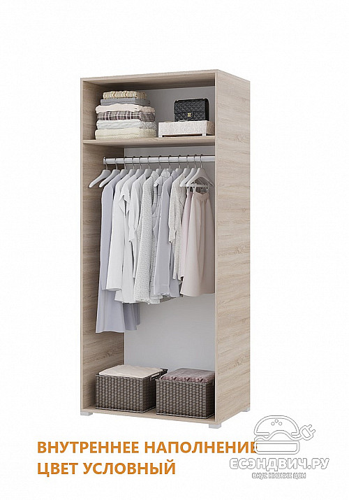 Шкаф 2 х дв 0 8 1 83 Сандро Белый Gnt Vr Купить Распашные шкафы с доставкой Сеть