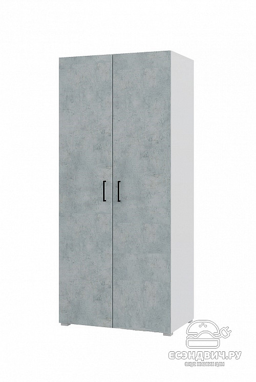 Шкаф 2 х дв 0 8 1 83 Сандро Белый Бетон Gnt Vr Купить Распашные шкафы с доставкой Сеть