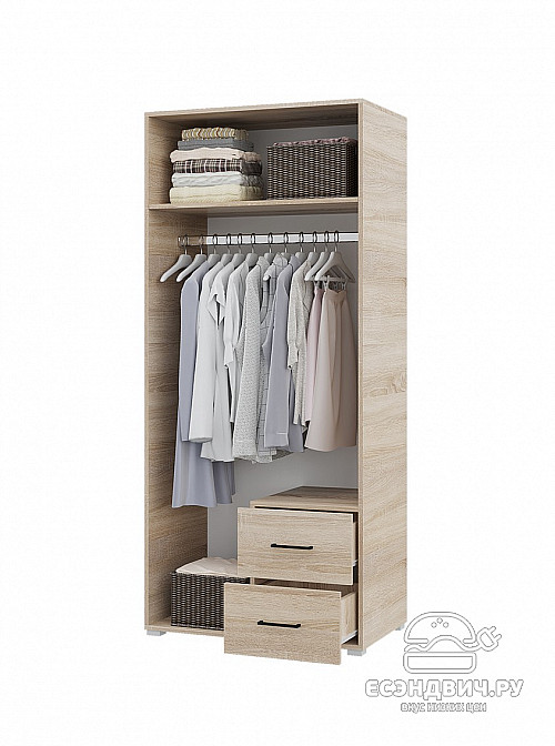 Шкаф 2 х дв с ящ 0 8 1 83 Сандро Сонома Gnt Vr Купить Распашные шкафы с доставкой Сеть